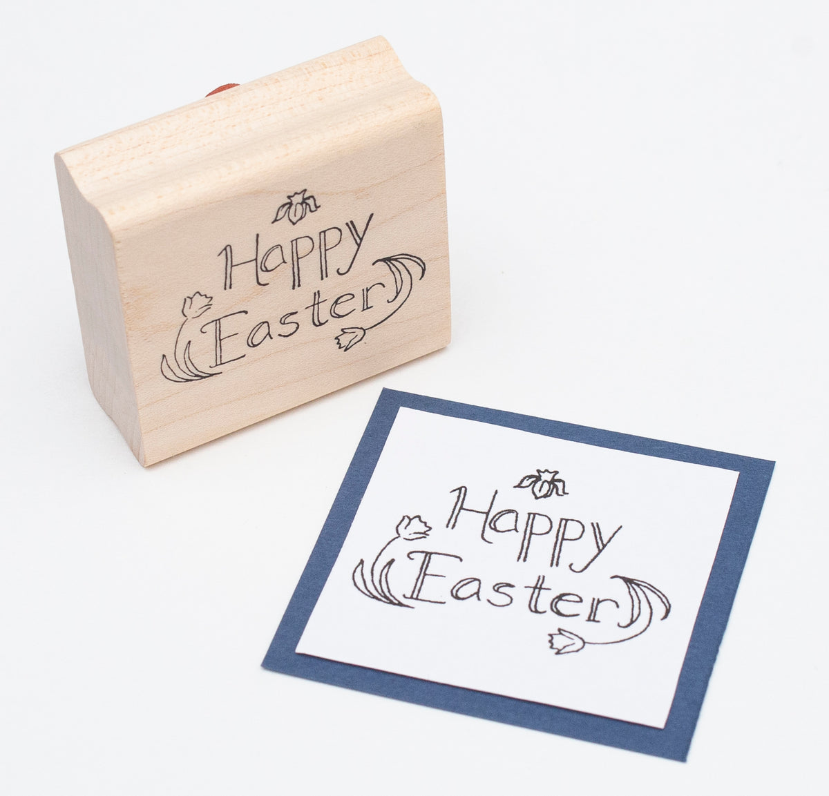 Happy Easter Rubber Stamp, Floral – RubberHedgehog Rubber Stamps