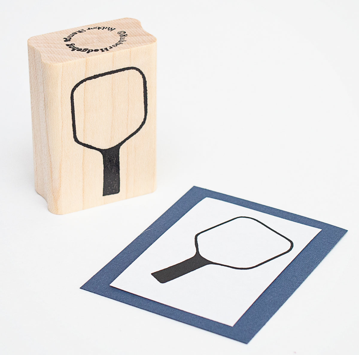 Pickle Ball Rubber Stamp, Paddle Only – RubberHedgehog Rubber Stamps