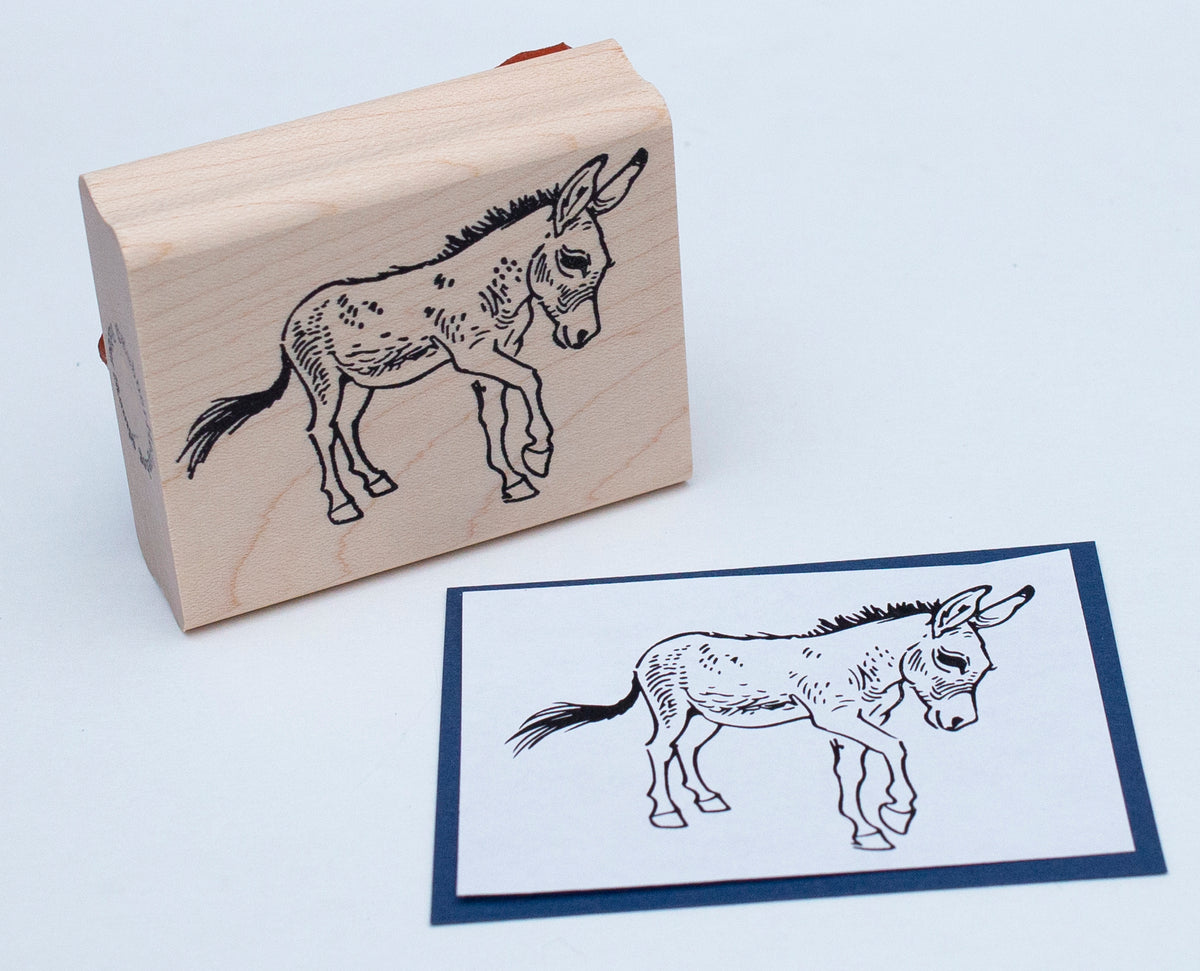 Donkey Profile Rubber Stamp – RubberHedgehog Rubber Stamps