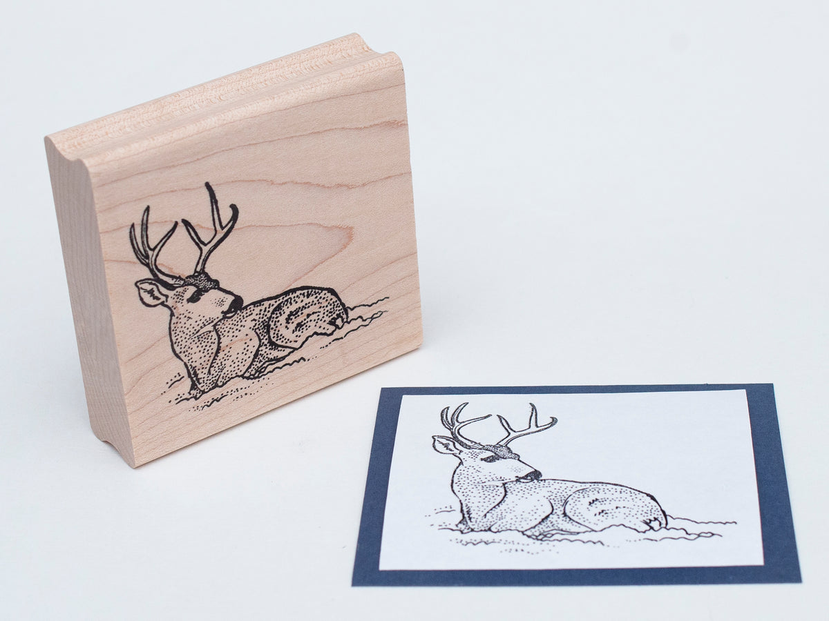 Mule Deer Rubber Stamp – RubberHedgehog Rubber Stamps