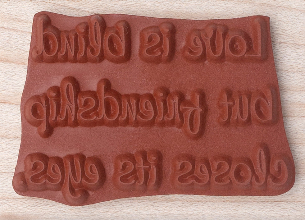 Friendship Rubber Stamp, Love is Blind, Nietzsche – RubberHedgehog ...