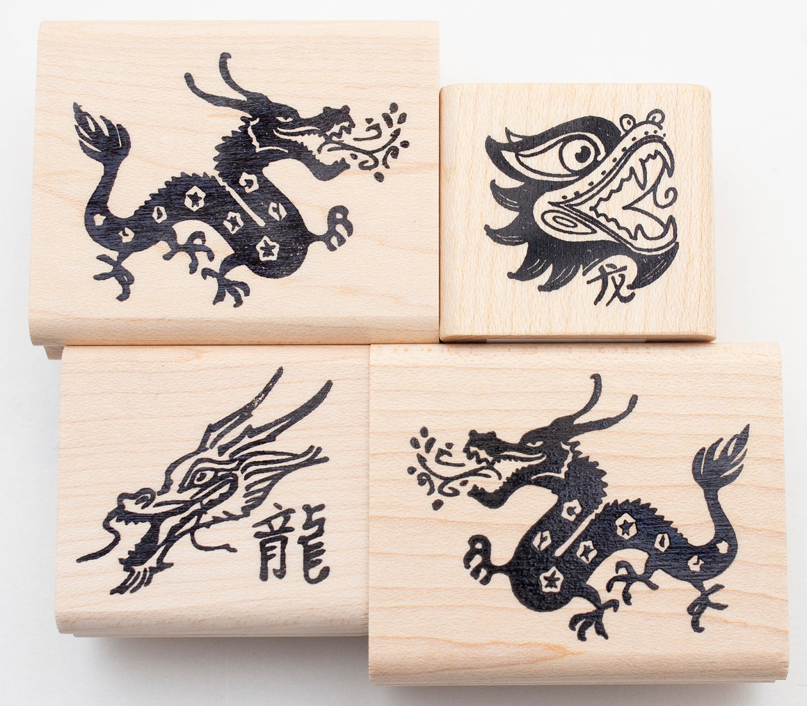 Large Chinese Dragon Rubber Stamp, Year of the Dragon – RubberHedgehog ...