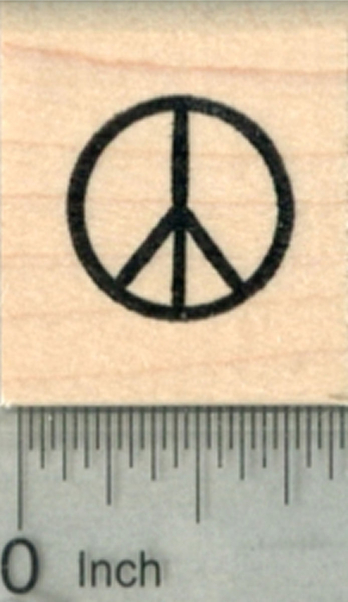 Small Peace Sign Rubber Stamp, Symbol – RubberHedgehog Rubber Stamps