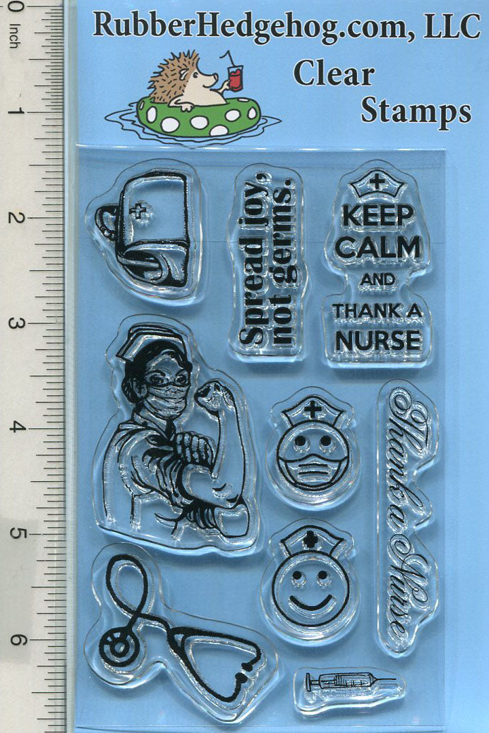 Nurse Appreciation Clear Stamp Set, Medical Series – RubberHedgehog ...