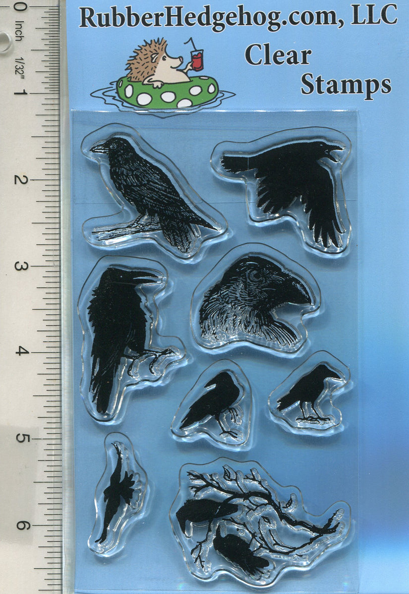 Ravens & Crows Clear Stamp Set, Halloween Series – RubberHedgehog ...
