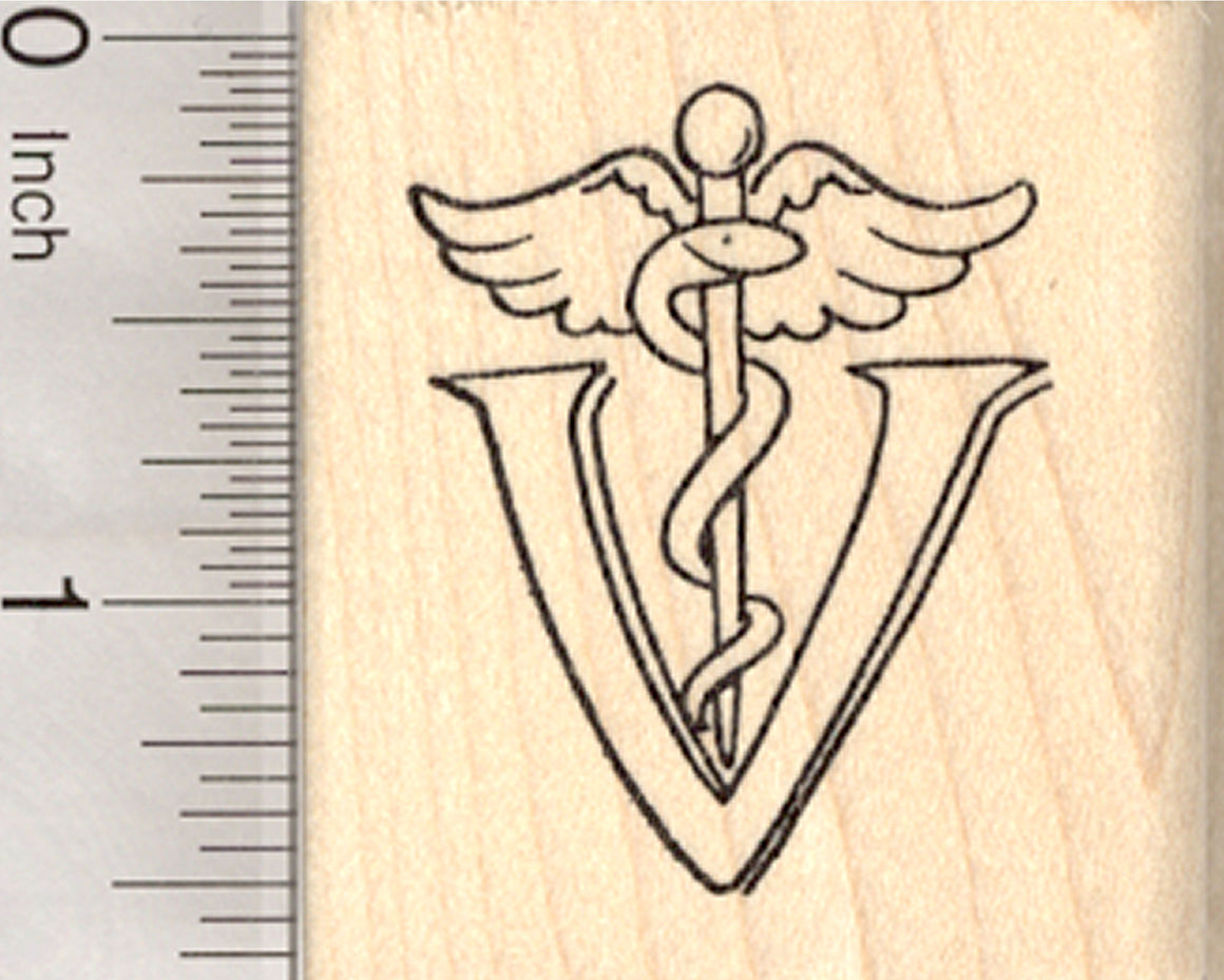 Veterinary Symbol Rubber Stamp – RubberHedgehog Rubber Stamps
