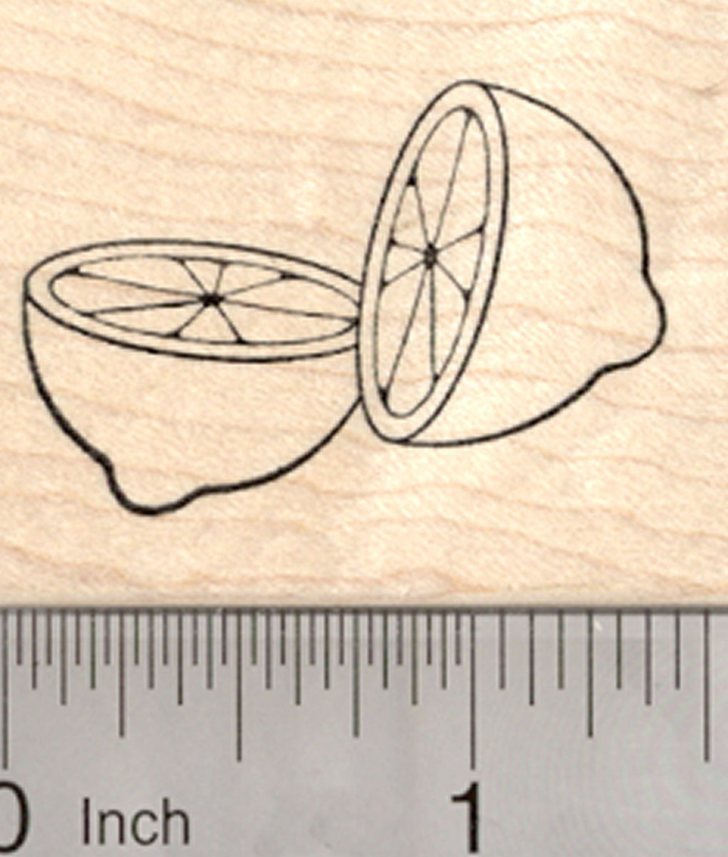 Lemon Rubber Stamp, Fruit, Garnish, Lemonade – RubberHedgehog Rubber Stamps