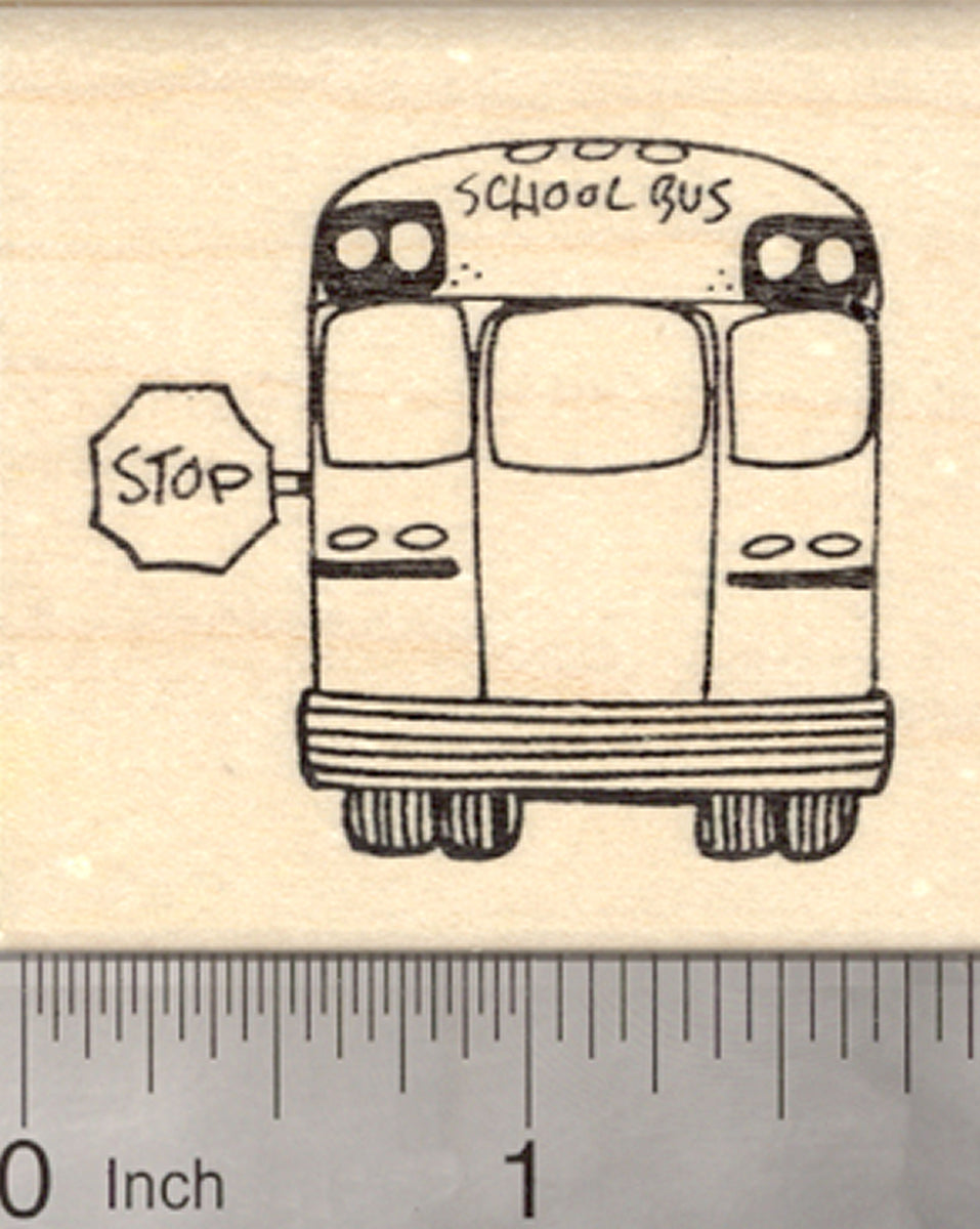 School Bus Rubber Stamp – RubberHedgehog Rubber Stamps