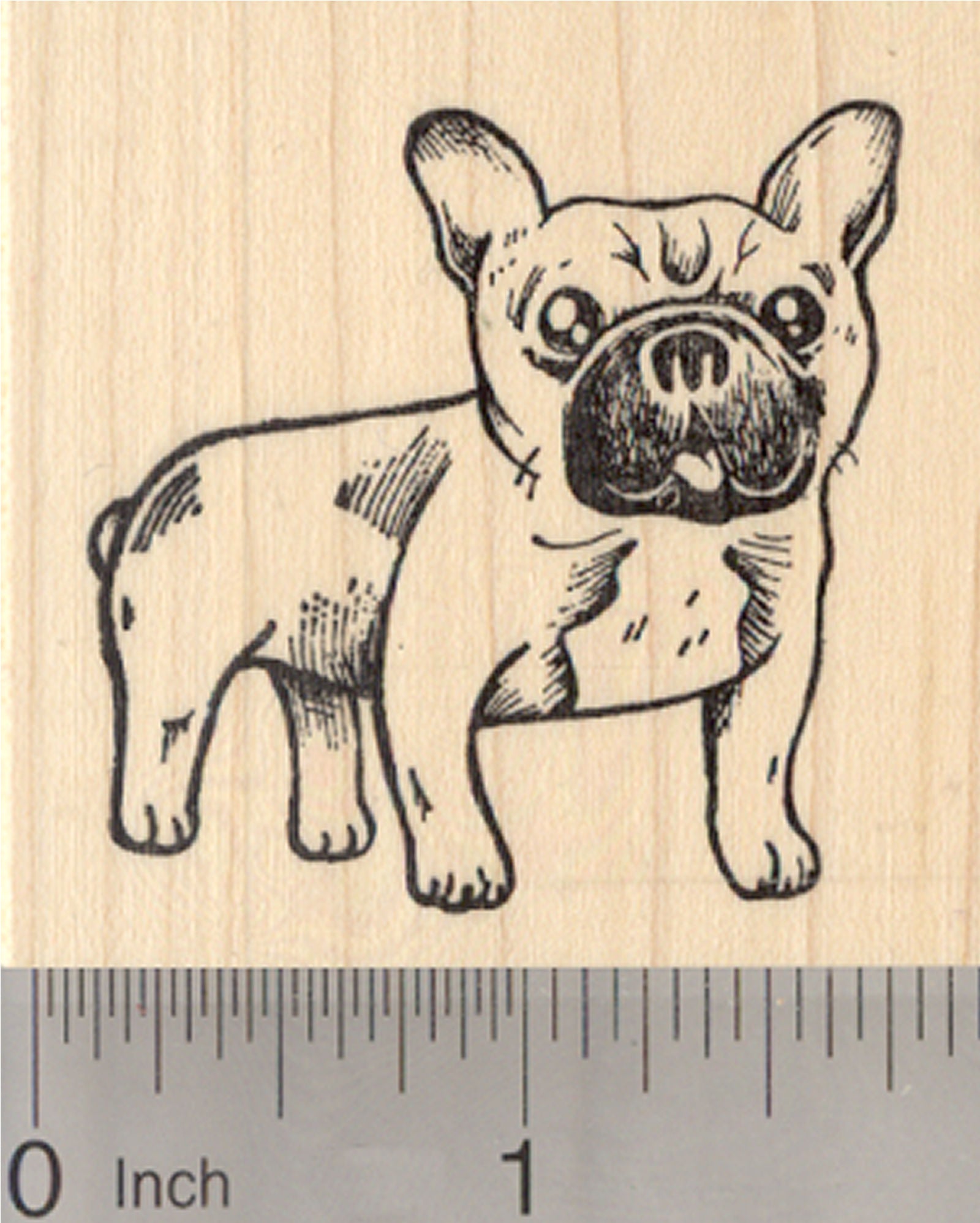 French Bulldog Rubber Stamp, Frenchie, Dog – RubberHedgehog Rubber Stamps