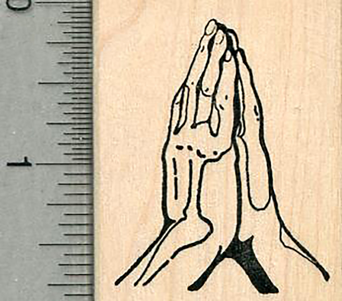 Praying Hands Rubber Stamp, 1 3/4 inch tall, Faith Series ...