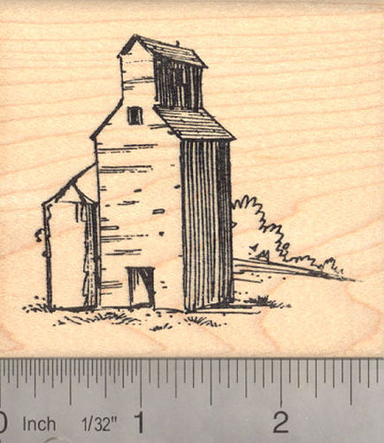 Grain Elevator Rubber Stamp – RubberHedgehog Rubber Stamps