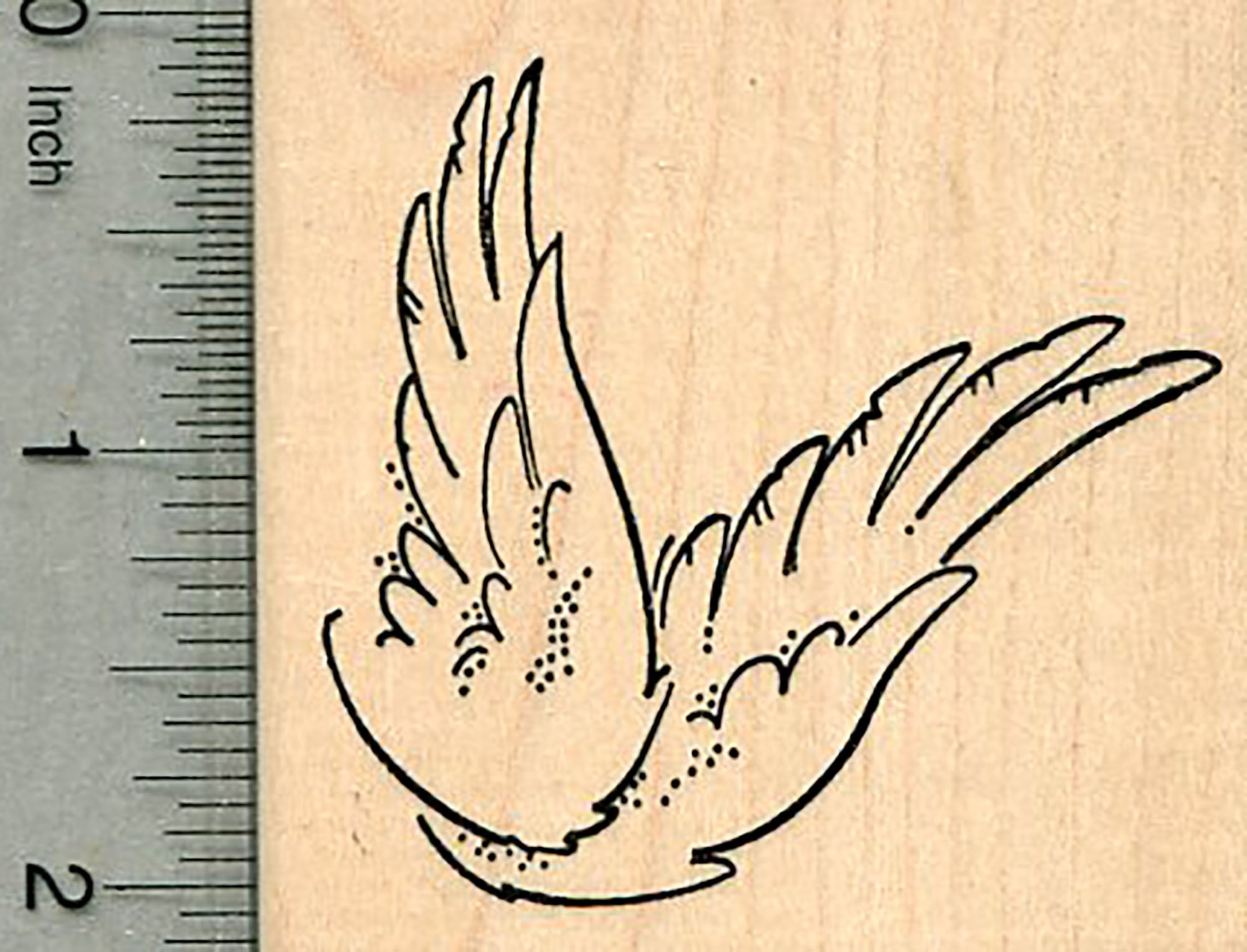 Angel Wings Rubber Stamp – RubberHedgehog Rubber Stamps