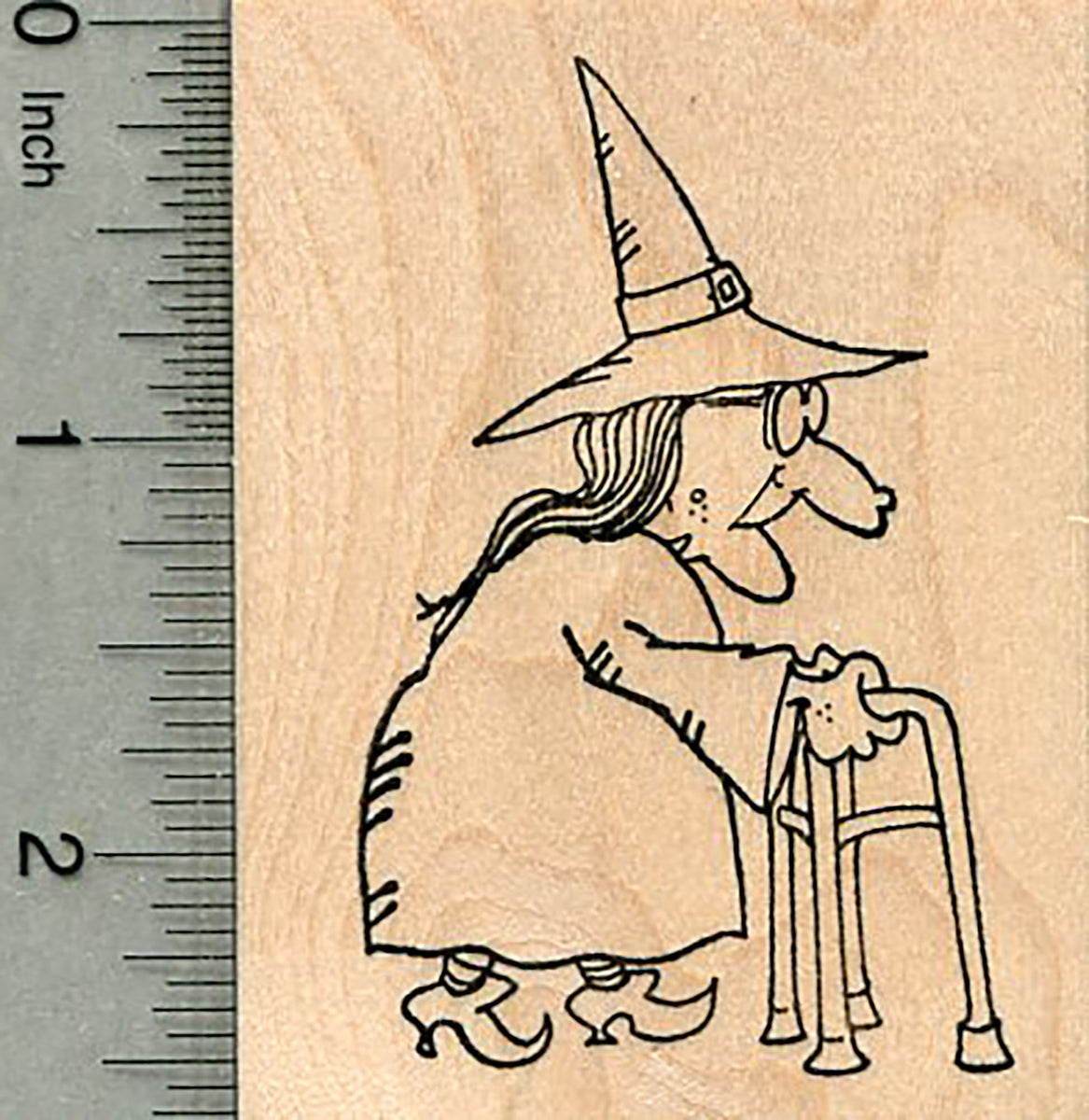Halloween Witch Rubber Stamp, Wise Old Crone – RubberHedgehog Rubber Stamps