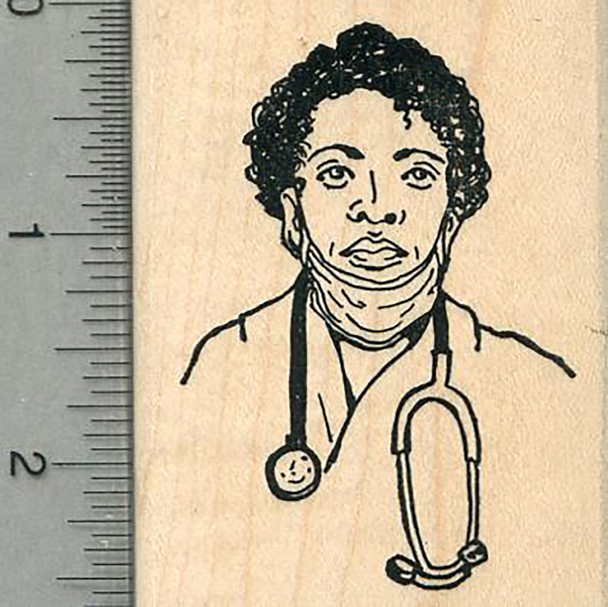 Doctor Rubber Stamp, Woman with Stethoscope, Healthcare Heroes Series ...