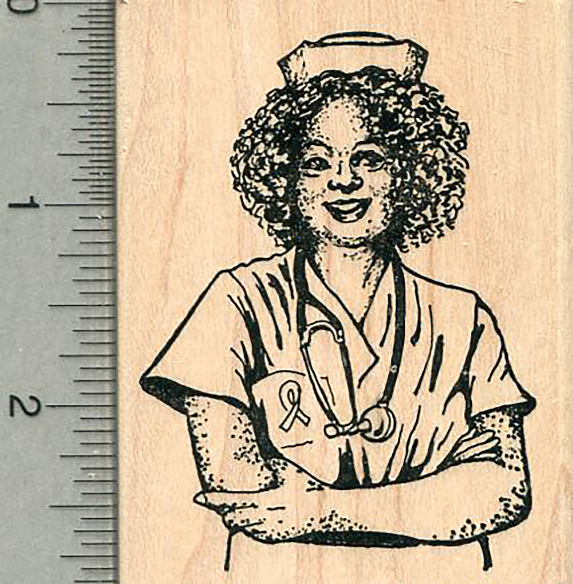 Nurse Rubber Stamp, Healthcare Heroes Series – RubberHedgehog Rubber Stamps