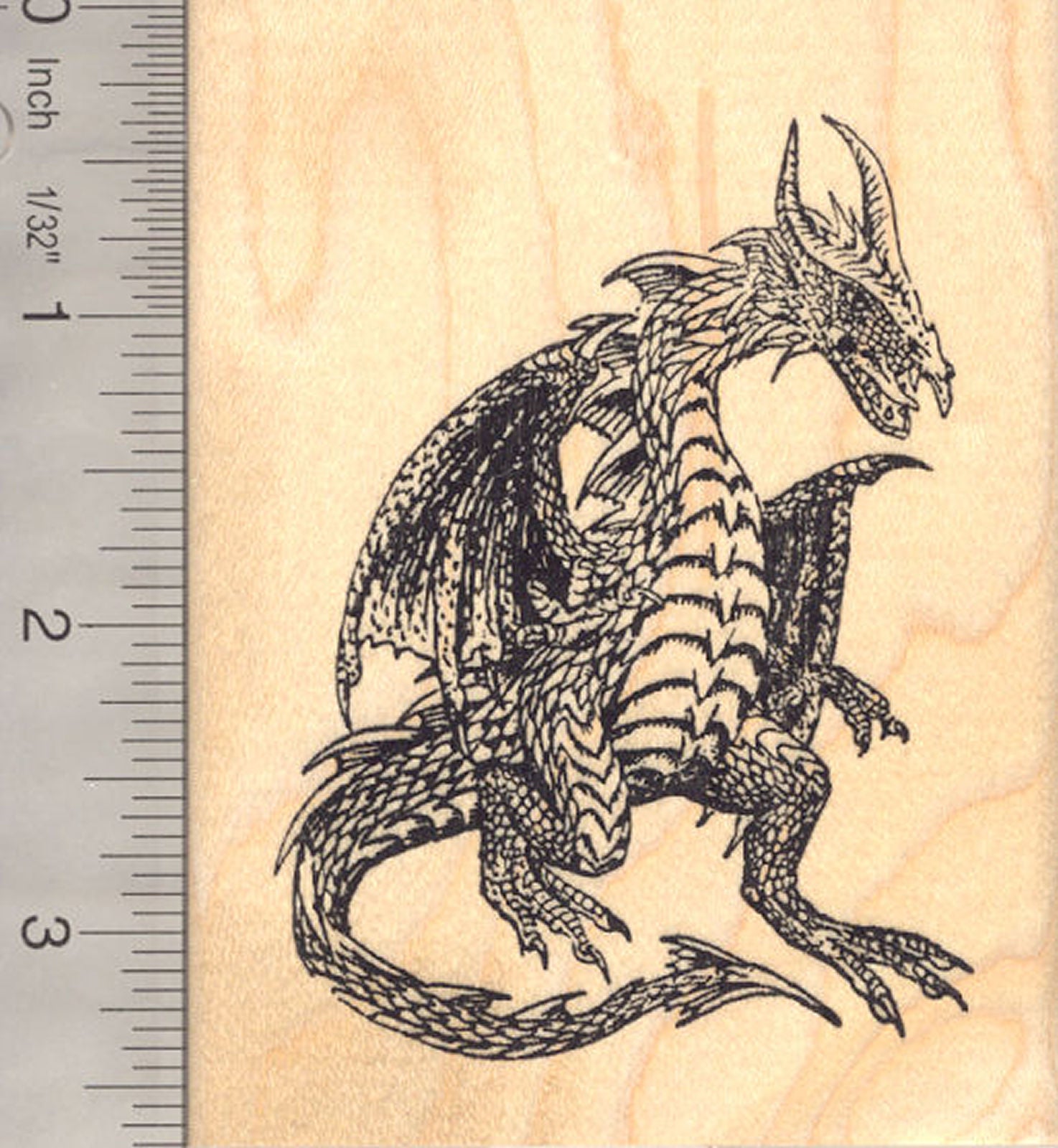 Large Dragon Rubber Stamp – RubberHedgehog Rubber Stamps